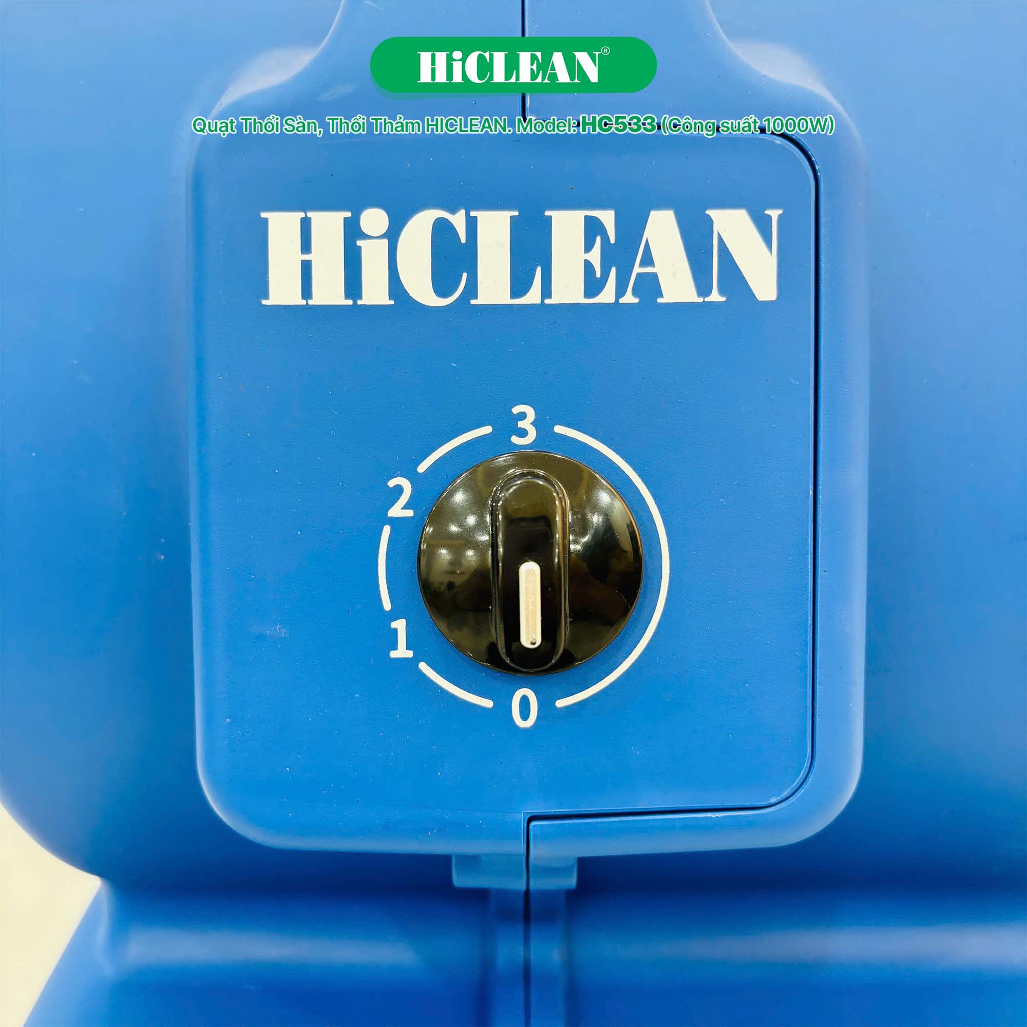 Quạt thổi sàn, thổi thảm HiClean HC533, công suất 1000W